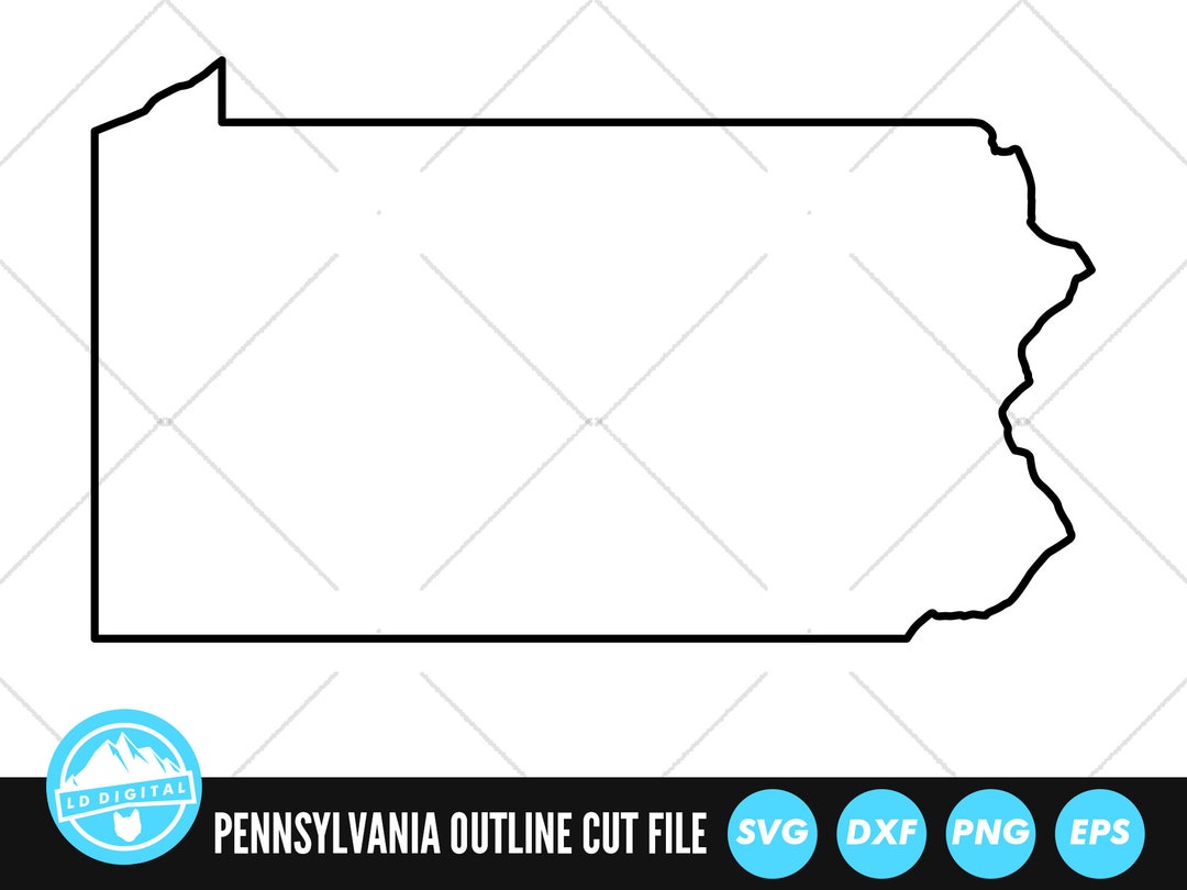 Pennsylvania Outline SVG Files | Pennsylvania Cut Files | United States ...