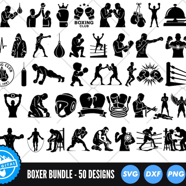 Boxing Svg - Etsy
