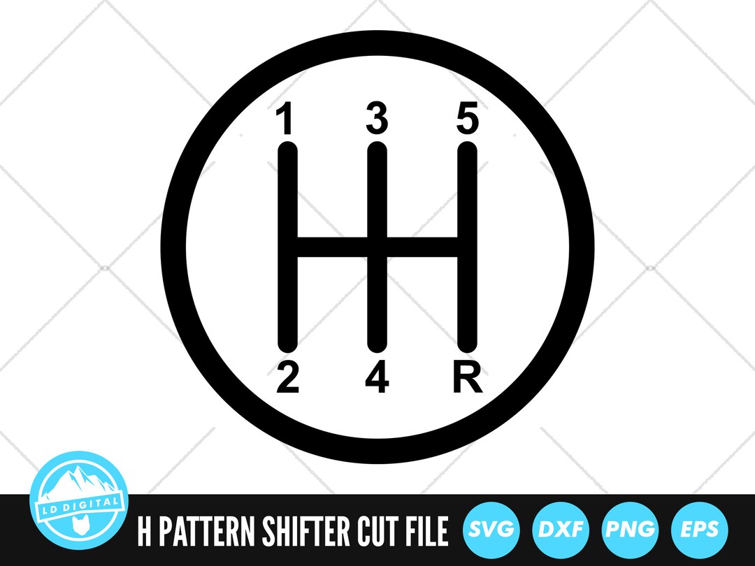 Gear Shifter SVG Files | H Pattern Shift Knob Cut Files | Stick Shift ...