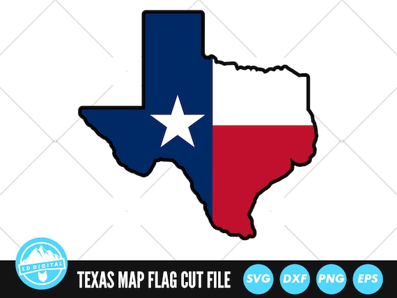 Texas Map Flag SVG Files Texas State Map and Flag Cut Files | Etsy Canada