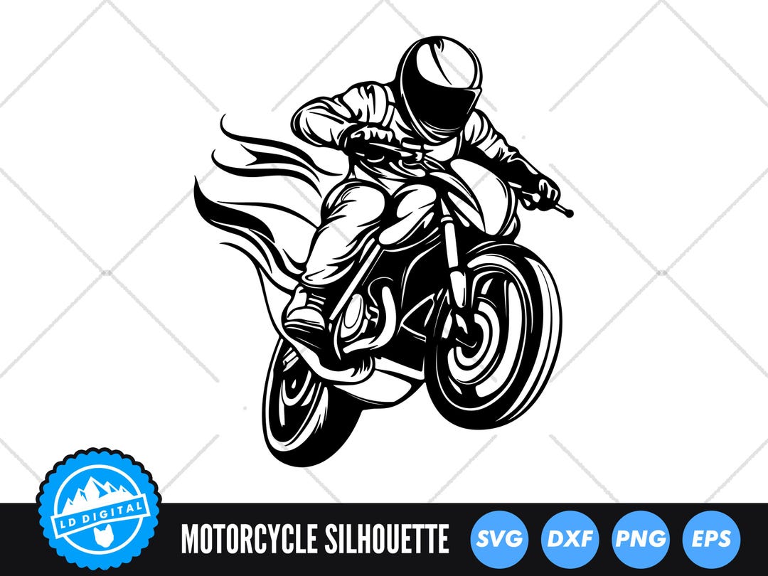 Racing Motorcycle SVG Files | Motorbike Cut Files | Motor Bike Vector ...
