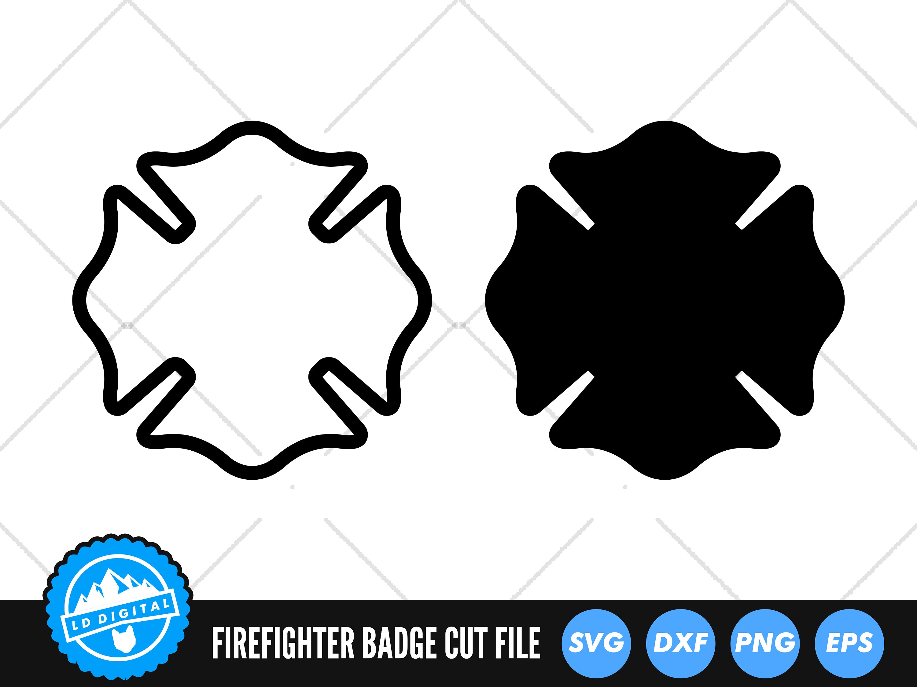 Firefighter Emblem Outline