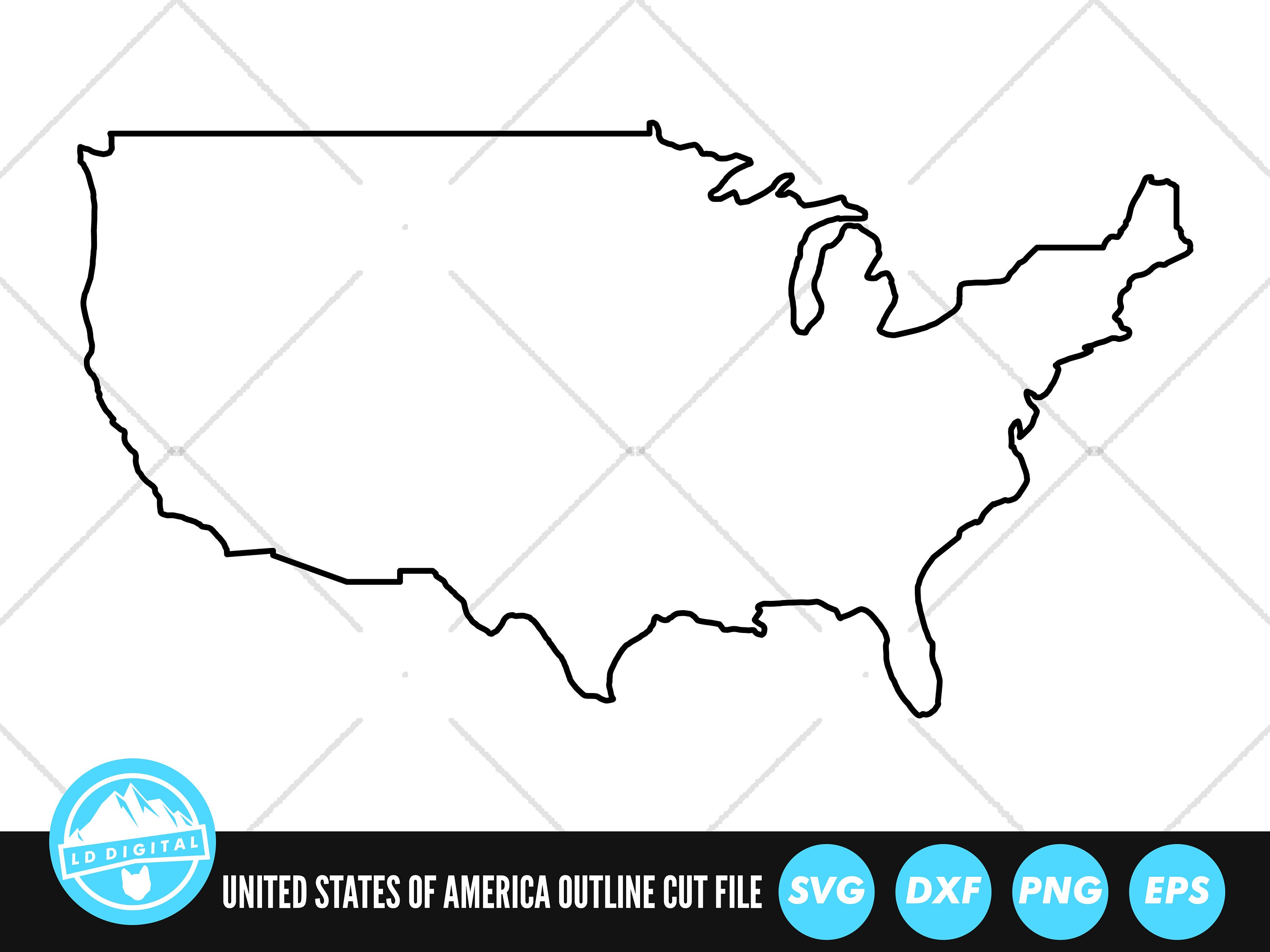 Usa Outline Png