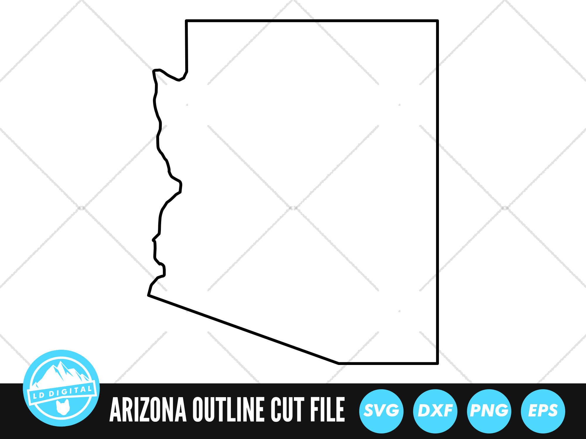 Arizona Outline SVG Files | Arizona Cut Files | United States of ...