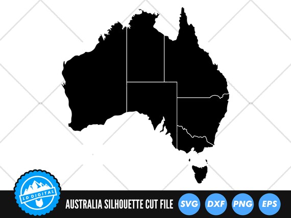 Australia SVG Files Australian Map Cut Files Australia | Etsy