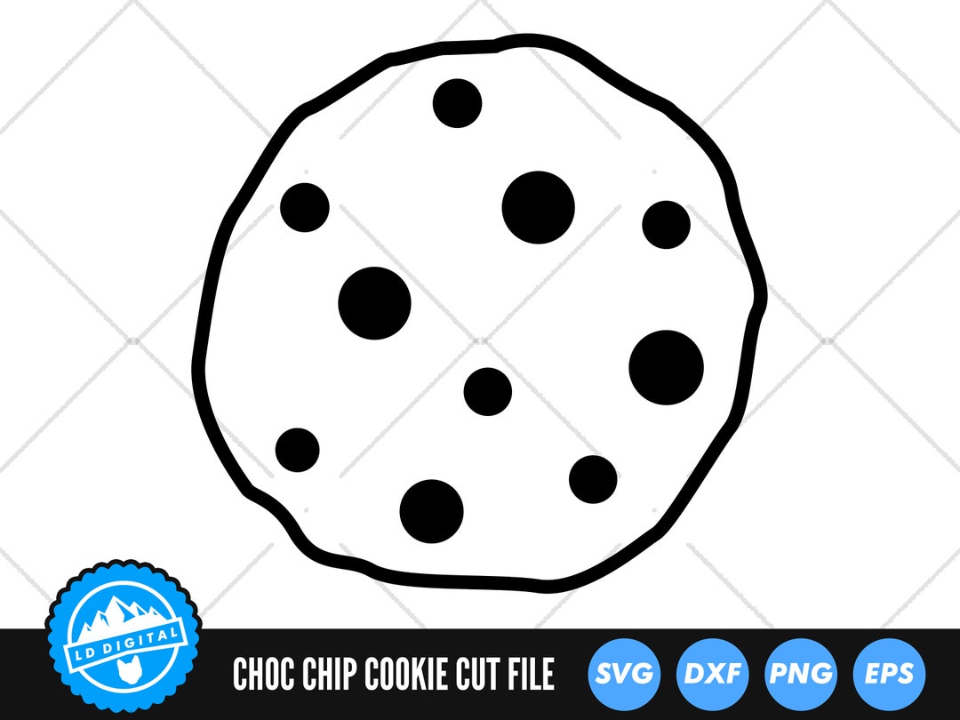 Chocolate Chip Cookie SVG Files | Choc Chip Cookies SVG Cut Files ...