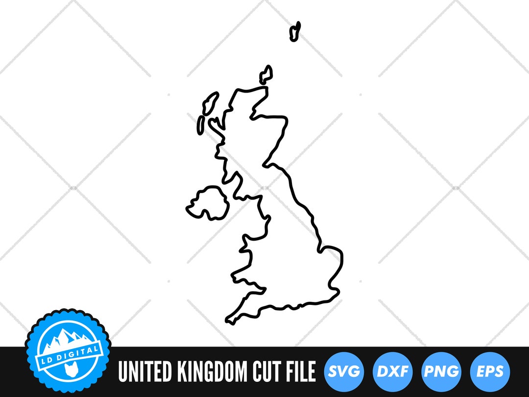 United Kingdom SVG United Kingdom Cut Files United Kingdom Outline SVG ...