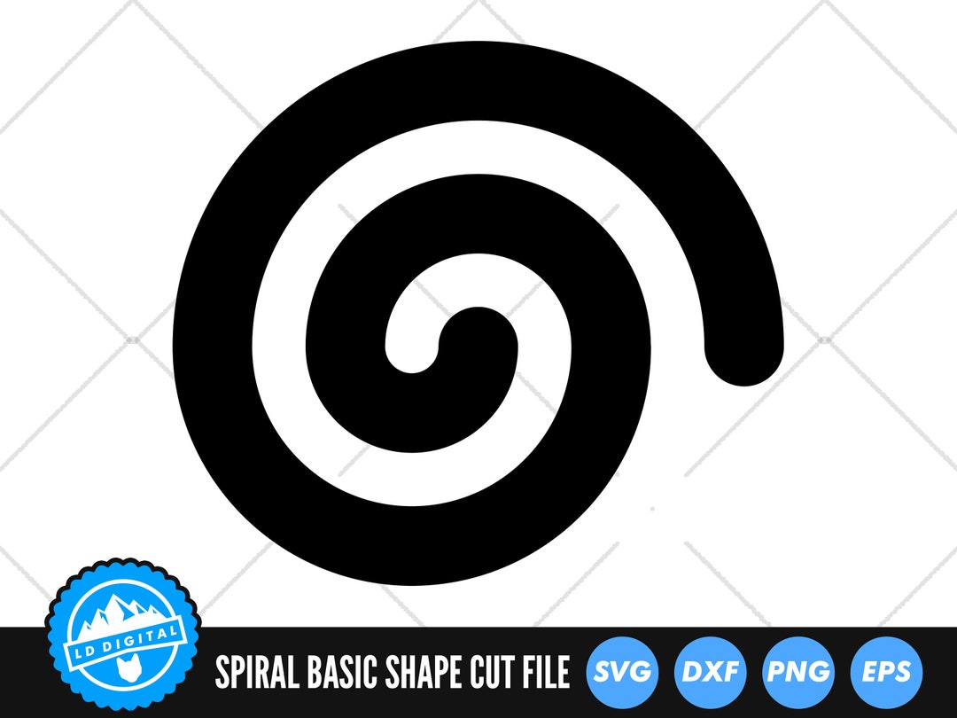 Spiral Silhouette SVG Files | Basic Shapes Cut Files | Swirl Silhouette ...
