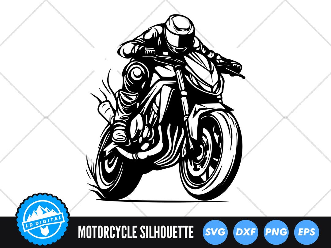 Racing Motorcycle SVG Files | Motorbike Cut Files | Motor Bike Vector ...