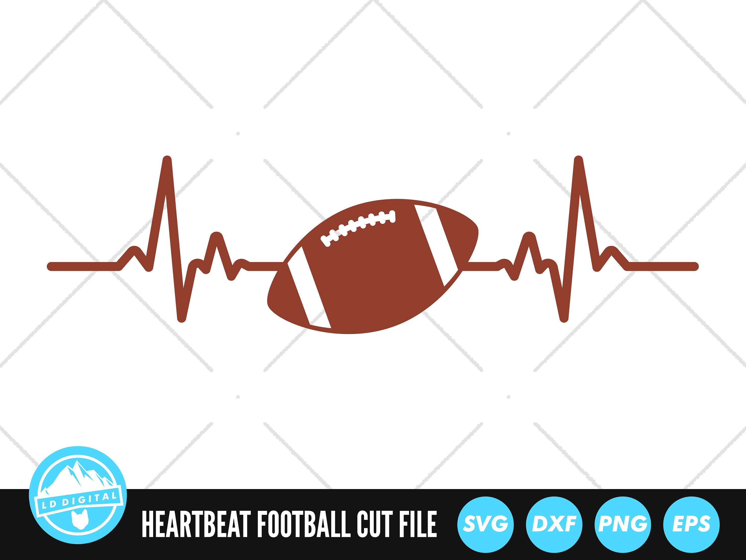 Football Heartbeat Line SVG Files ECG EKG Cut Files - Etsy Ireland