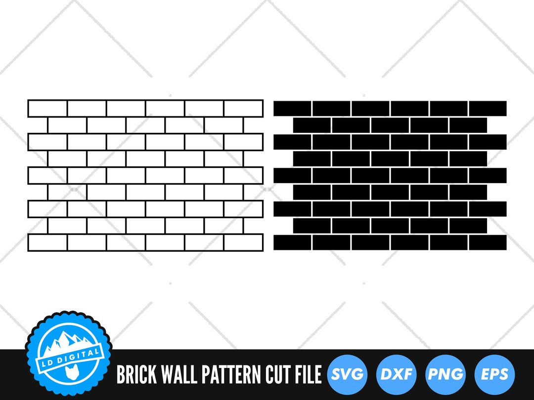 Brick Wall SVG Files | Brick Wall Pattern Cut Files | Brick Wall ...