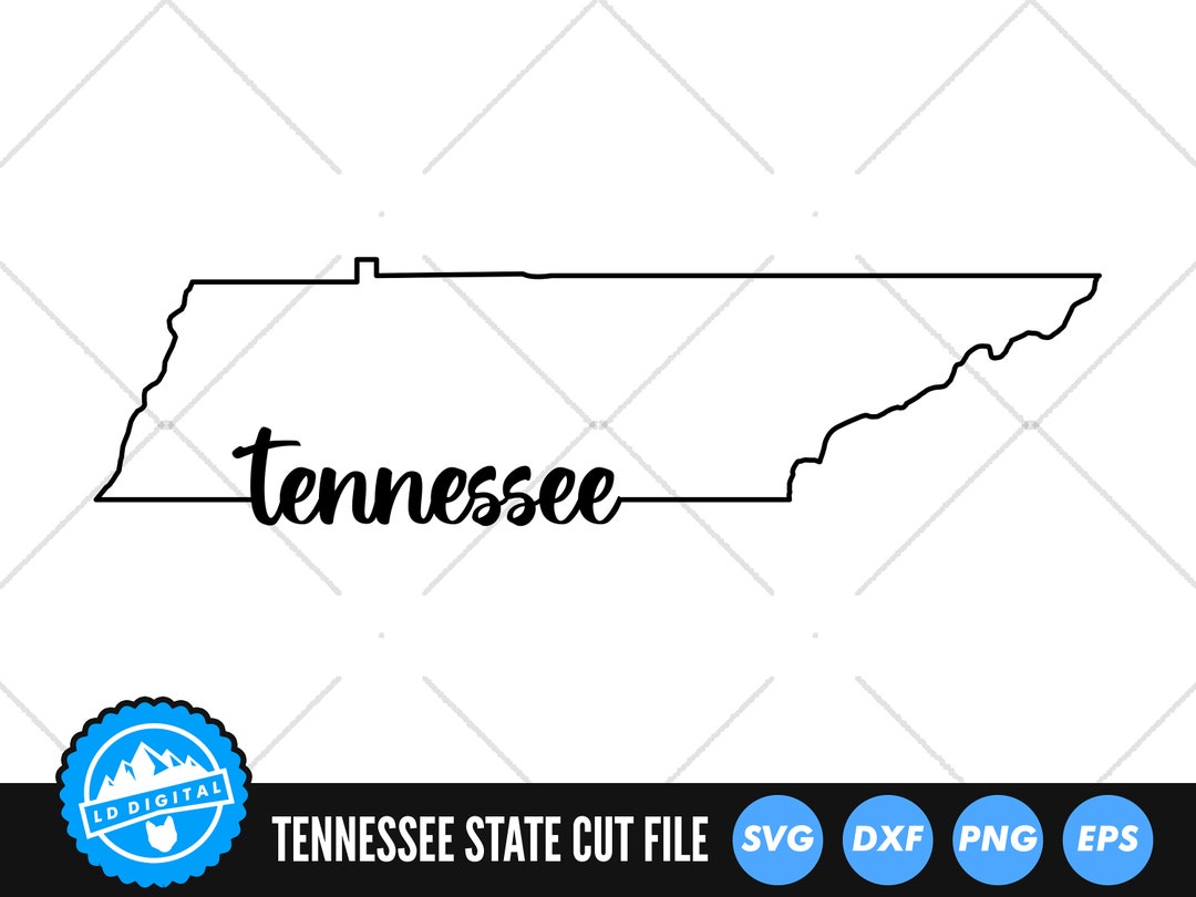 Tennessee Outline With Text SVG Files | Tennessee Cut Files | United ...