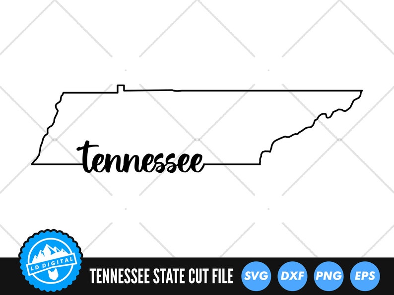 Tennessee Outline With Text SVG Files | Tennessee Cut Files | United ...