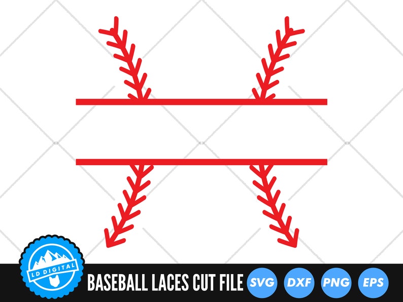 Baseball Stitches Monogram SVG Files Baseball Laces Frames - Etsy