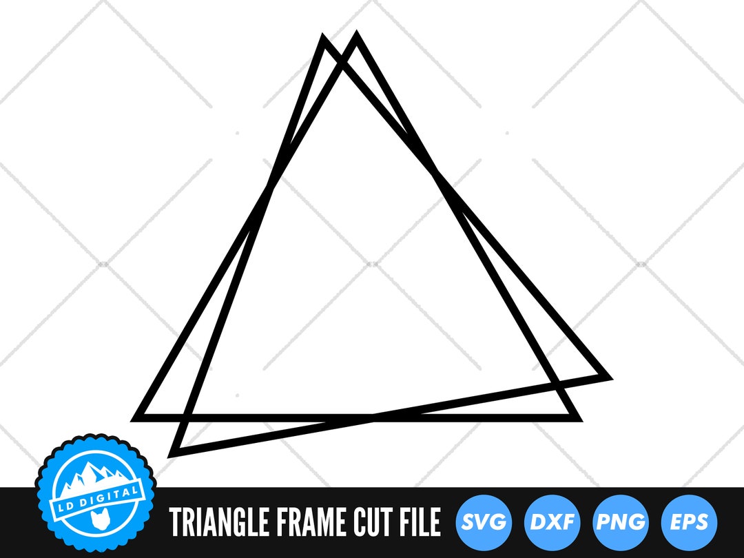 Triangle Frame SVG Files | Triangle Frame Cut Files | Triangle Monogram ...