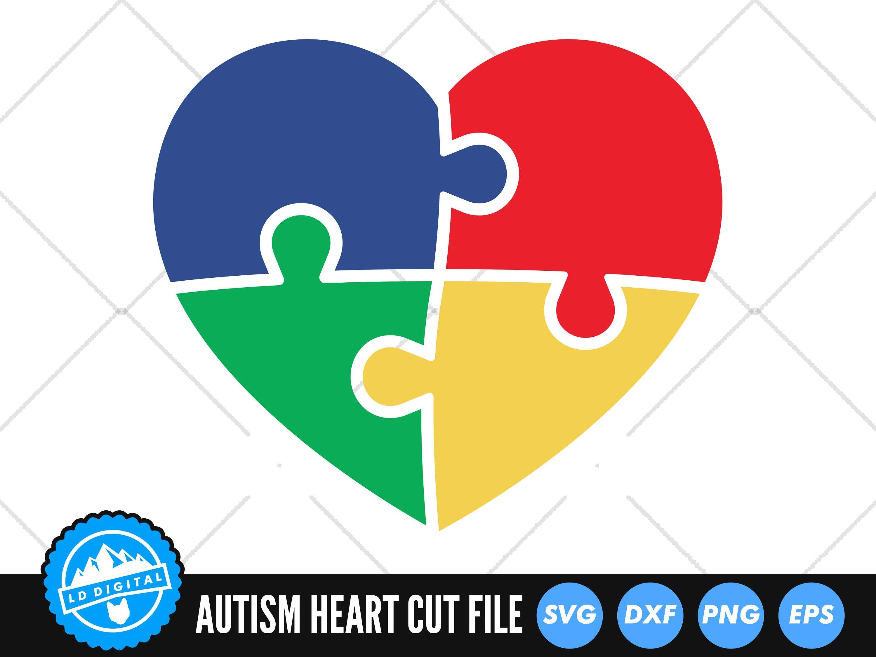 Autism Heart SVG Files Autism Awareness Cut Files Autism - Etsy