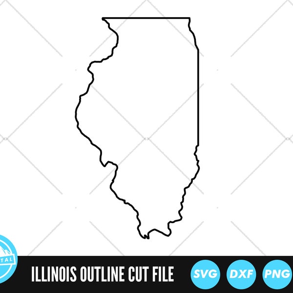 Illinois Outline Svg - Etsy
