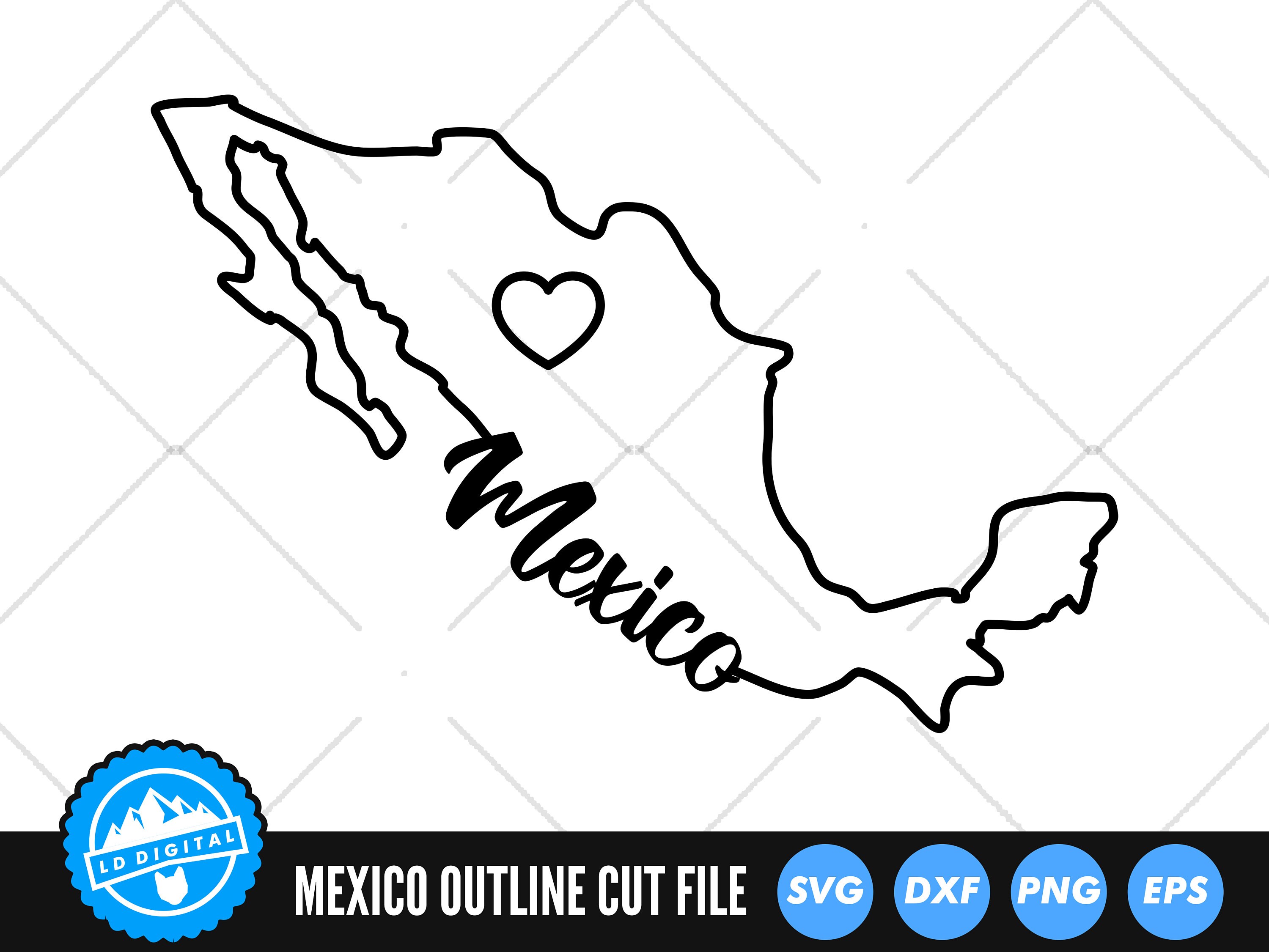 Mexico SVG Mexico Cut Files Mexico Outline SVG Mexico - Etsy Canada