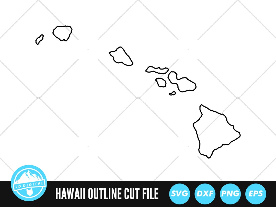 Hawaii Outline SVG Files | Hawaii Cut Files | United States of America ...