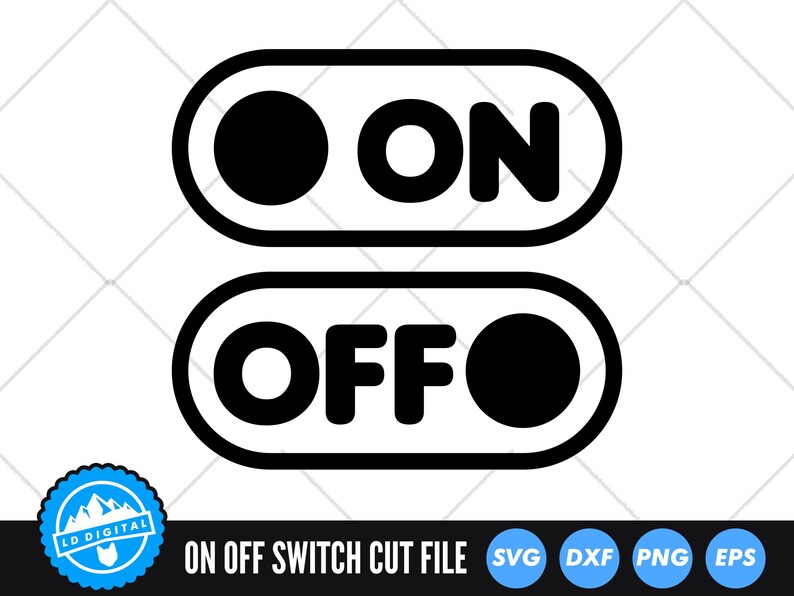 On off Switch SVG on off Toggle Cut File Power Button SVG on off ...