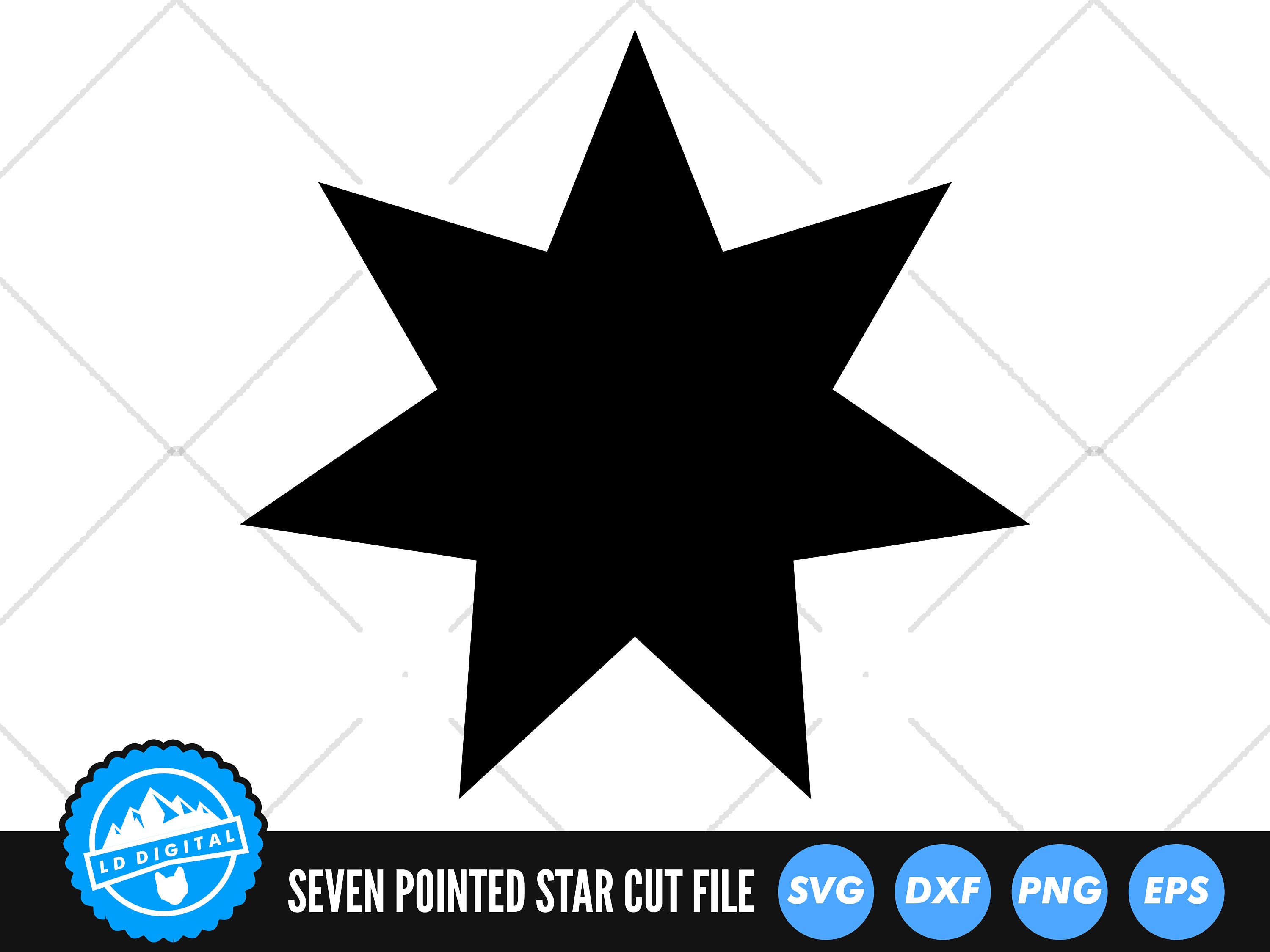 Seven Pointed Star SVG Files Star SVG Cut Files Star - Etsy