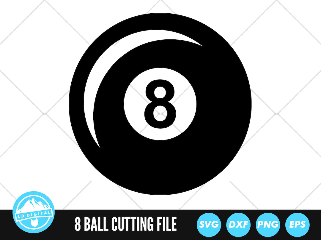 8 Ball Pool Billiard Ball SVG Files | 8 Ball Billiard Ball Cut Files ...