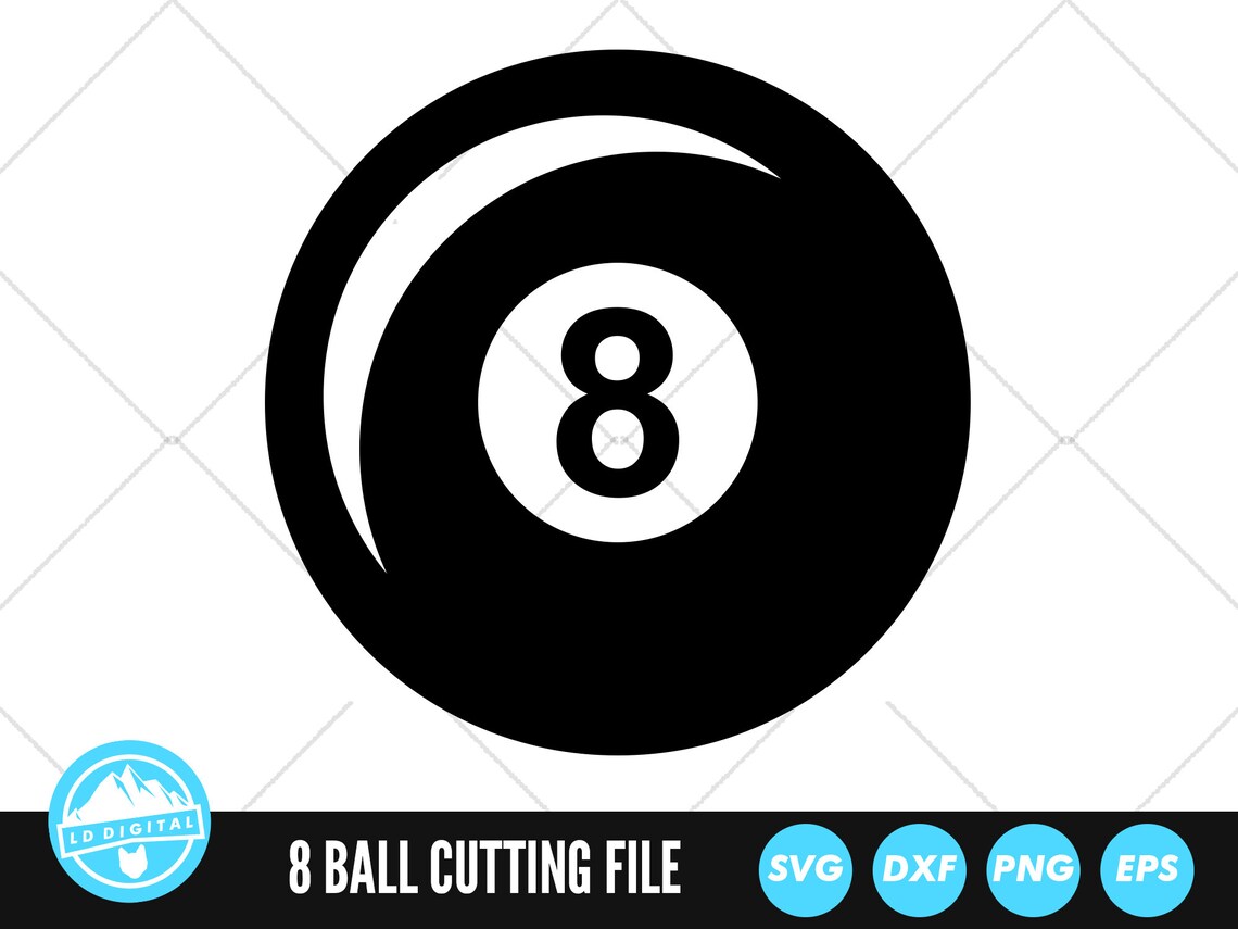 8 Ball Pool Billiard Ball SVG Files | 8 Ball Billiard Ball Cut Files ...