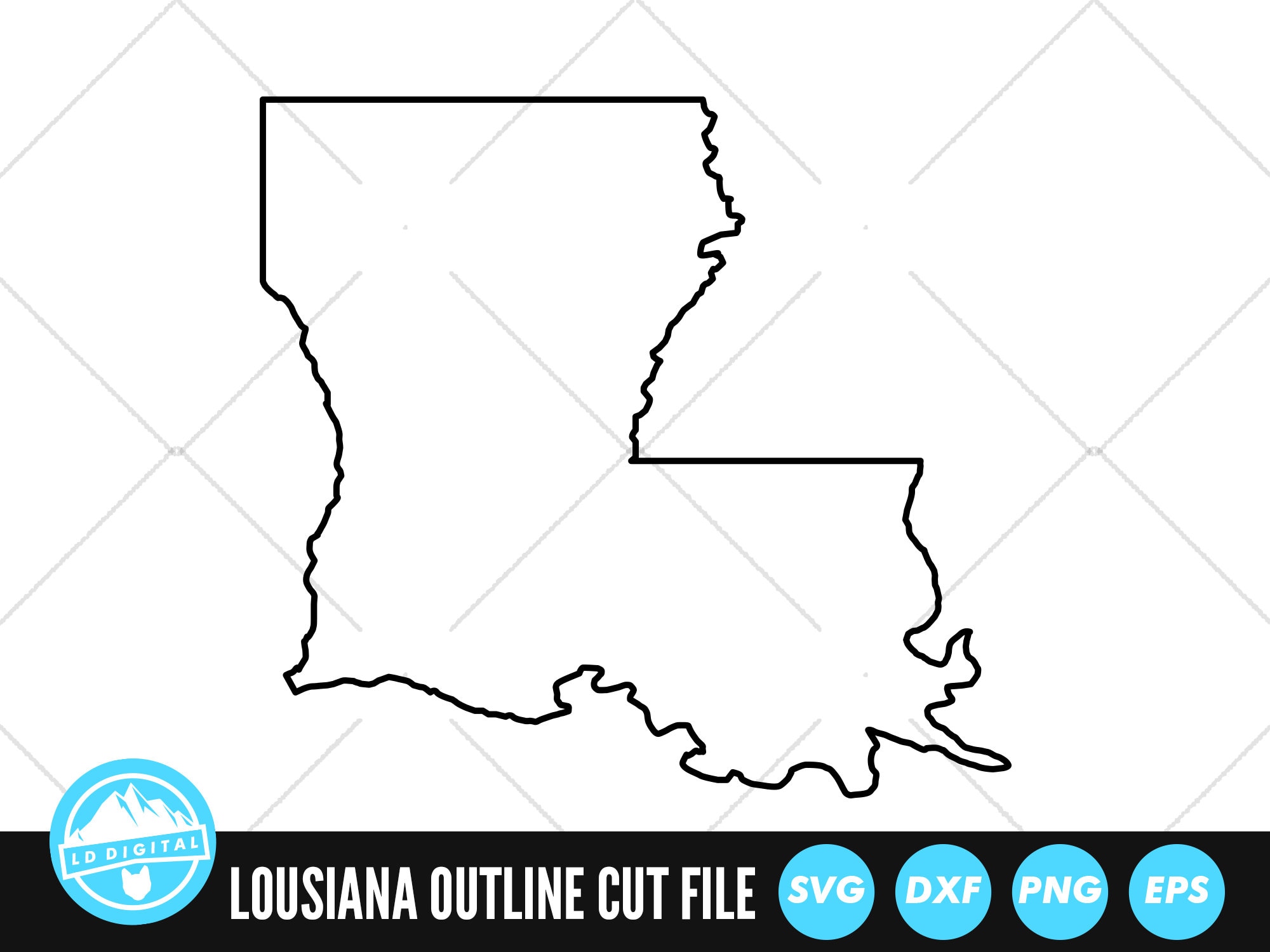 Louisiana Outline SVG Files | Louisiana Cut Files | United States of ...