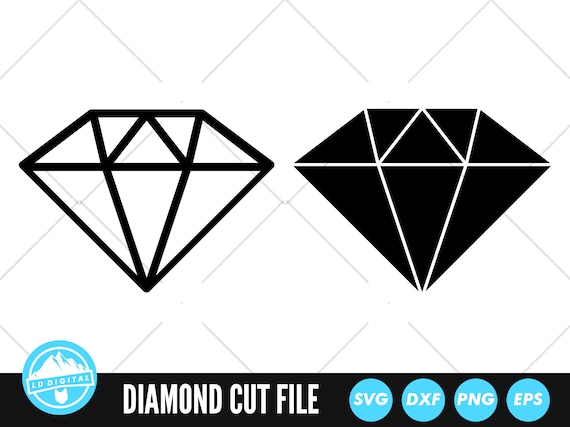 Diamond SVG Files Diamond Cut Files Diamond Vector Files | Etsy