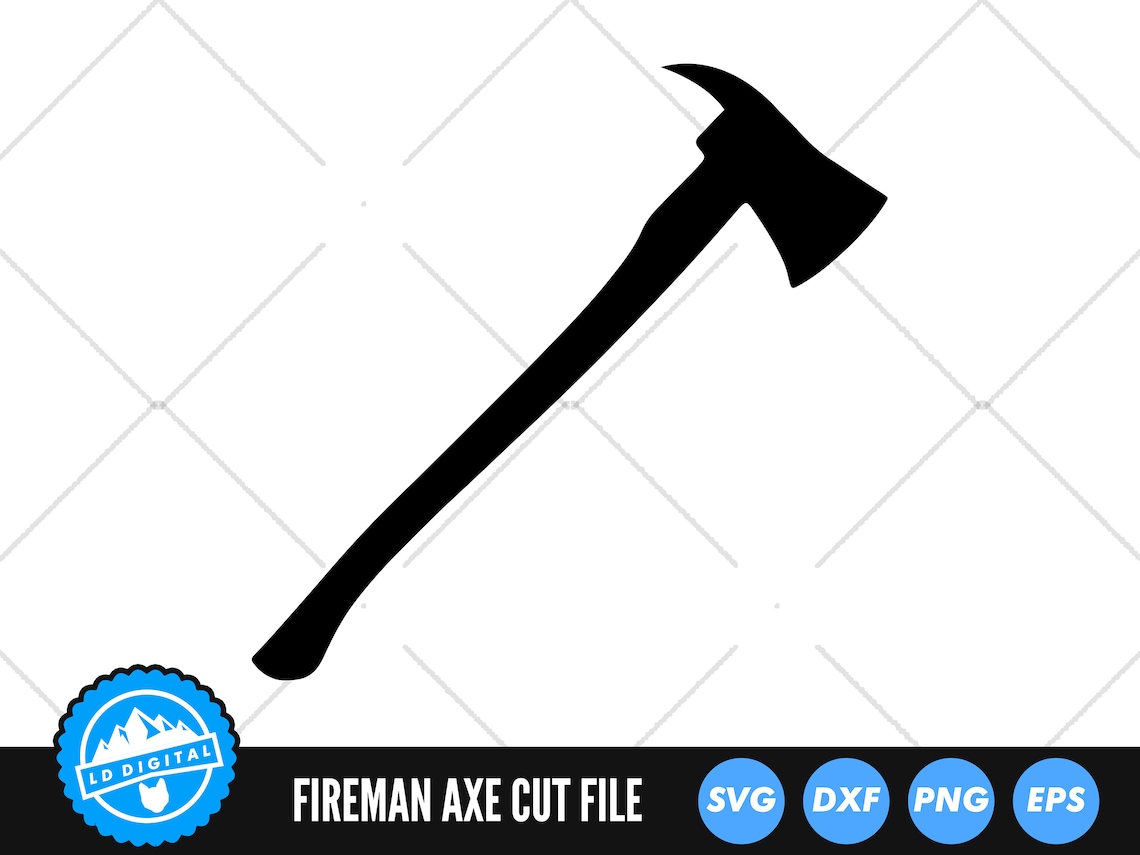 Fireman Axe SVG Files | Axe SVG Cut Files | Axe Silhouette SVG Vector ...