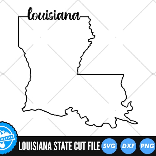Louisiana Outline SVG Files Louisiana Cut Files United - Etsy