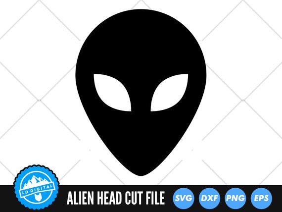 Alien Head SVG Files Alien Cut Files Alien Face Vector | Etsy UK