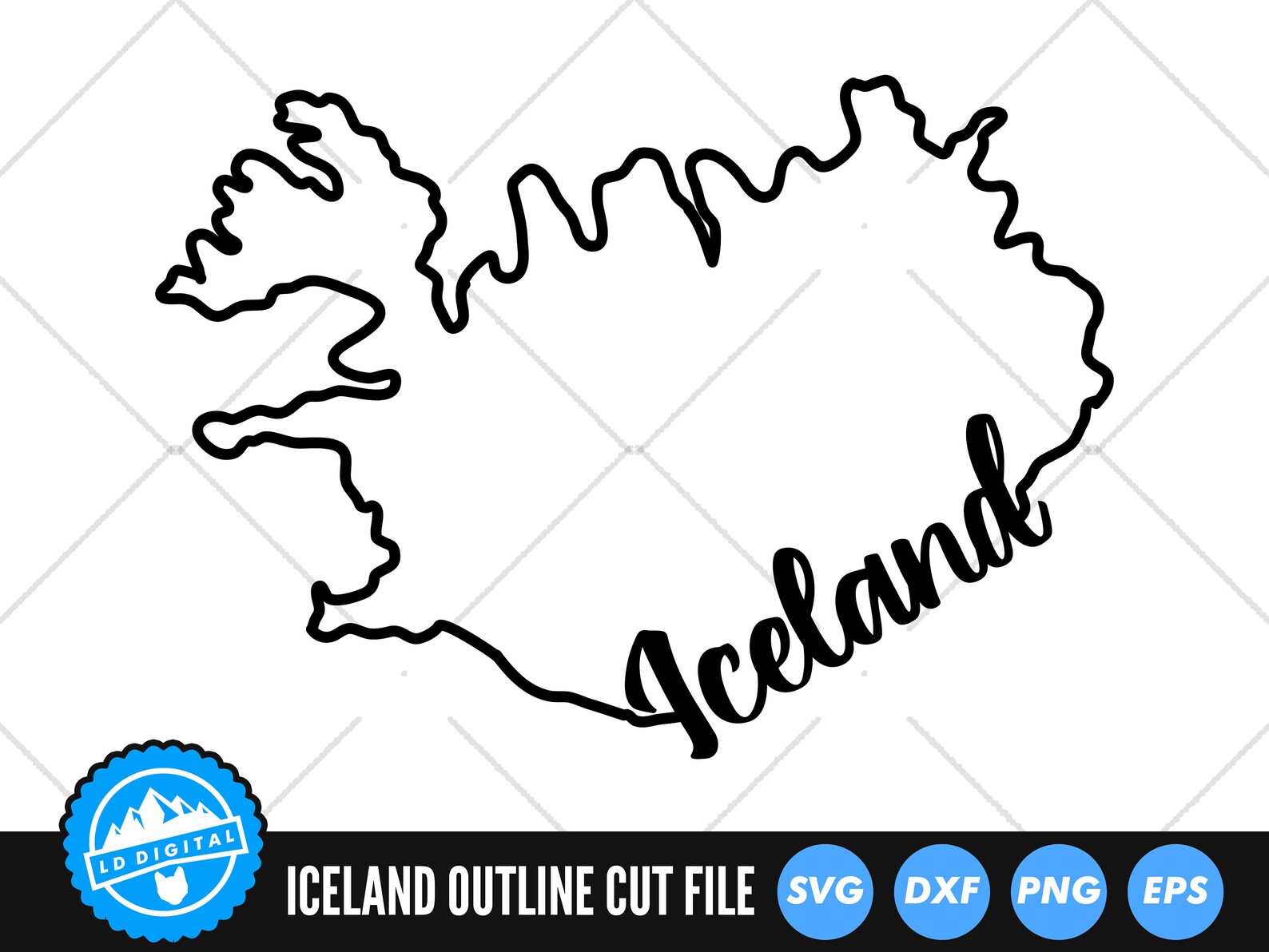 Iceland SVG | Iceland Cut Files | Iceland Outline SVG | Iceland ...