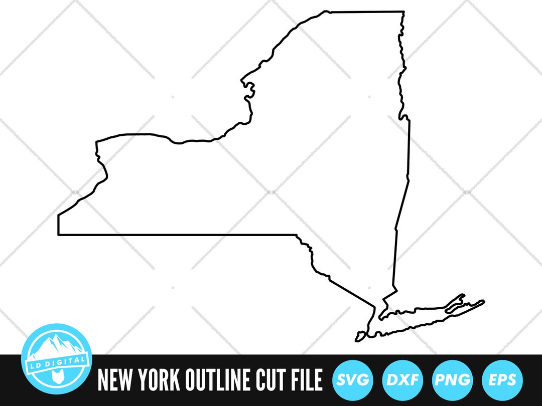New York Outline SVG Files | New York Cut Files | United States of ...