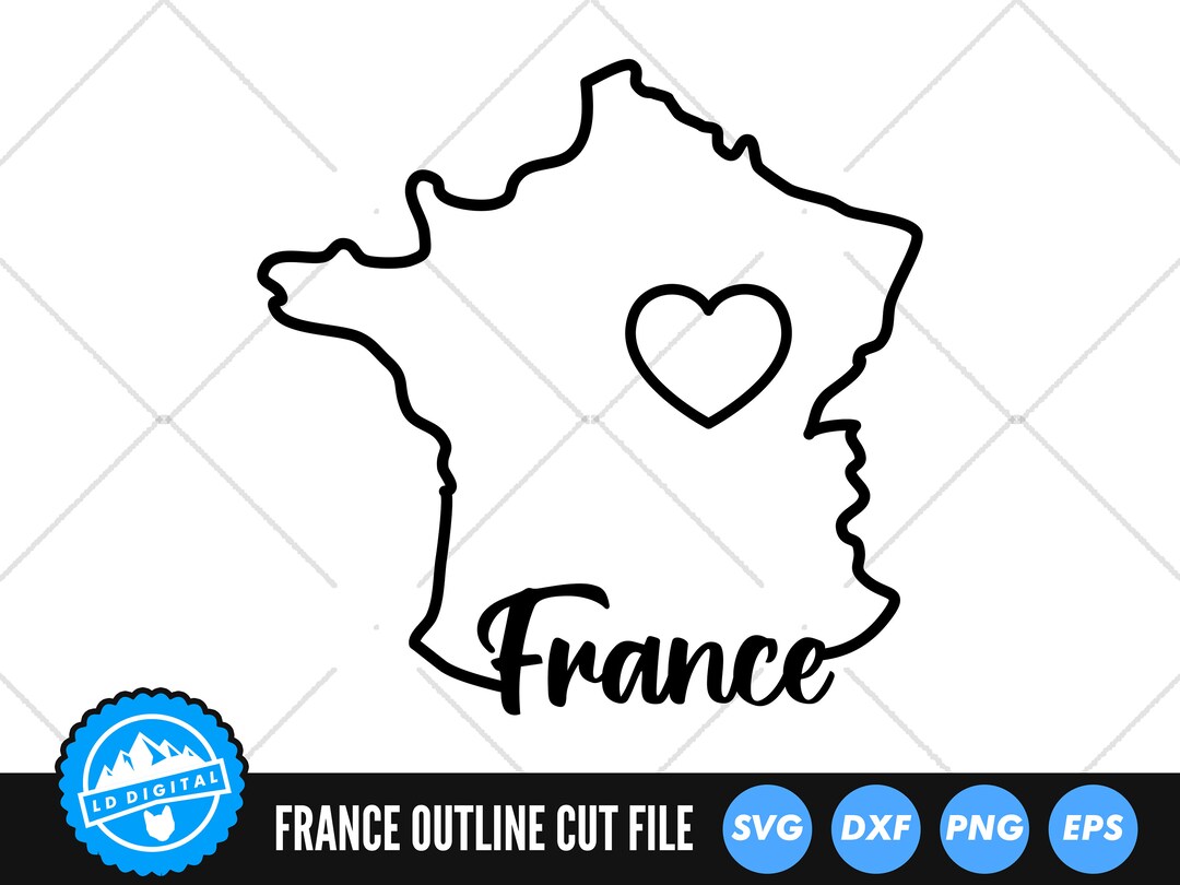 France SVG France Cut Files France Outline SVG France - Etsy