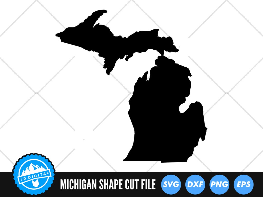 Michigan State SVG Files | Michigan Silhouette Cut Files | United ...