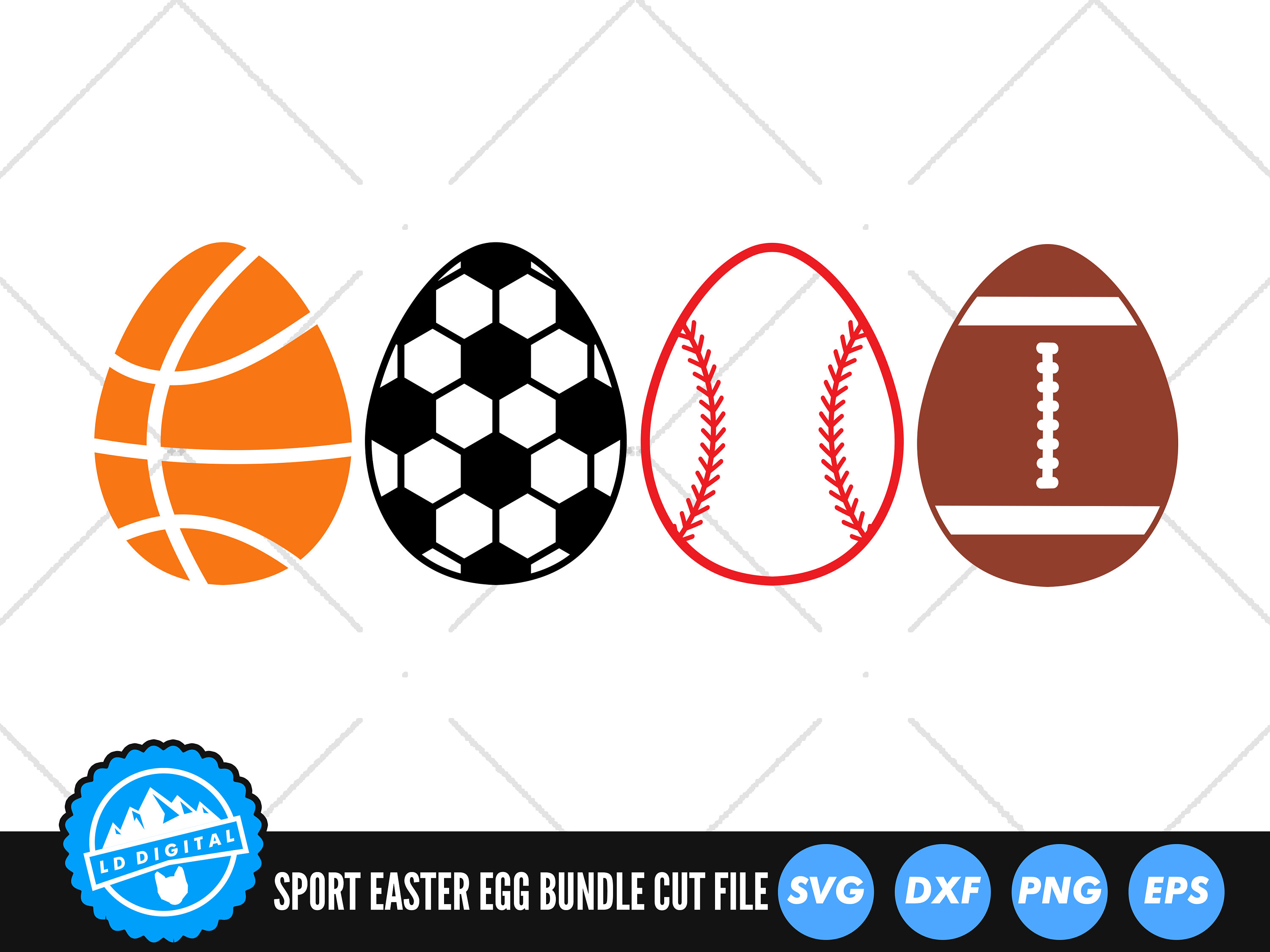 Digital Art & Collectibles Happy Easter Sports theme Digital File ...