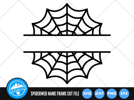 Spiderweb Split Name Frame SVG Files Spider Web Monogram Cut - Etsy ...