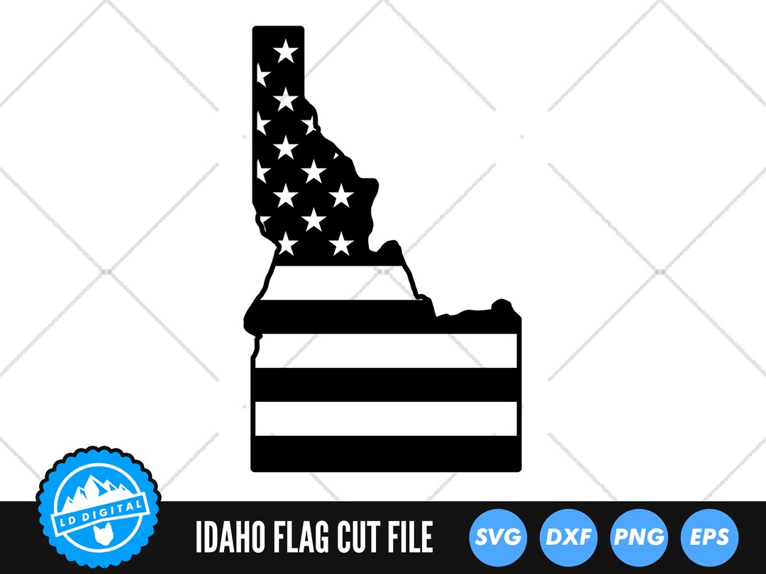 Idaho US Flag SVG Files Idaho Silhouette Cut Files United States of ...