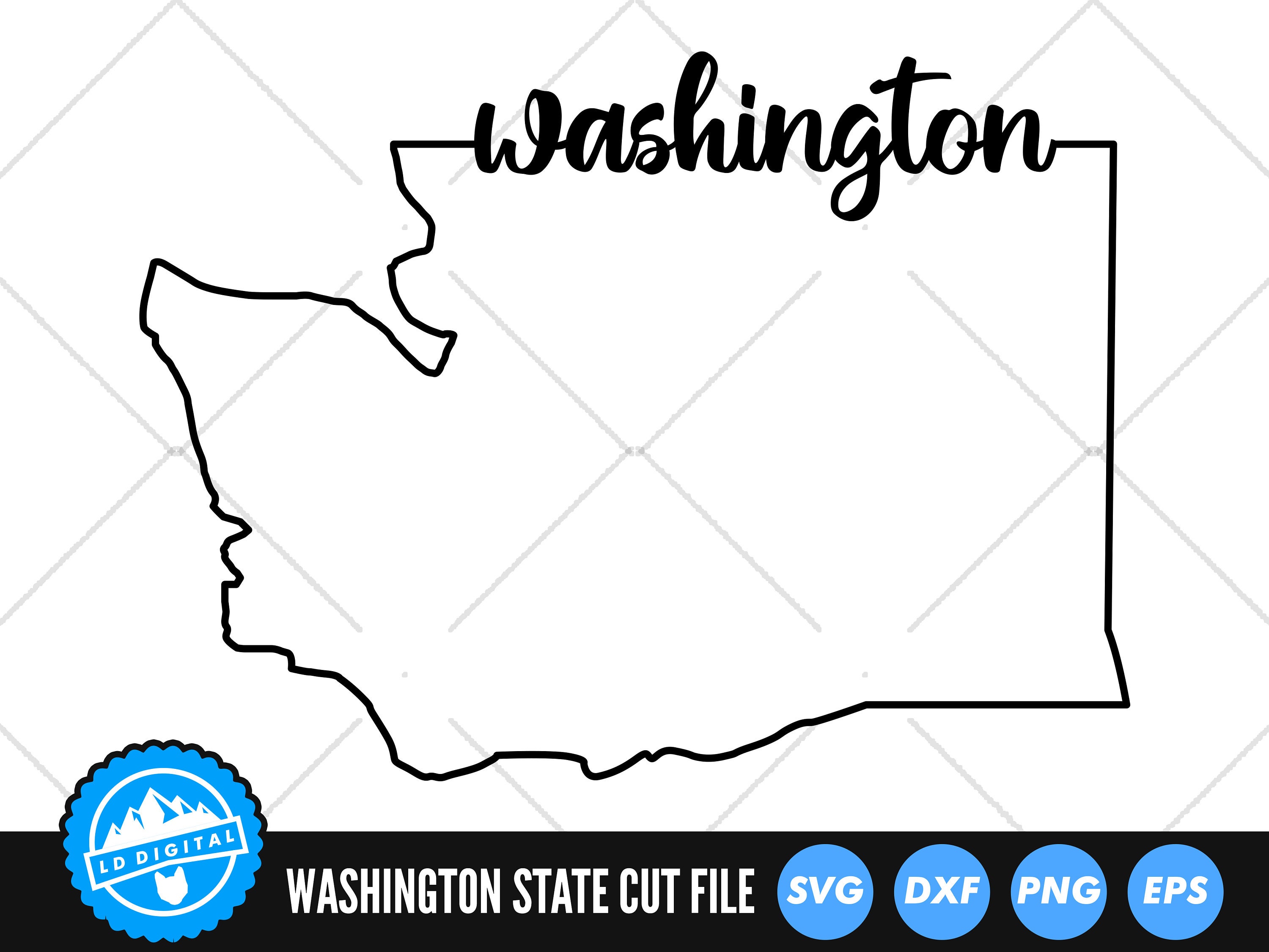 Clipart Washington State Map