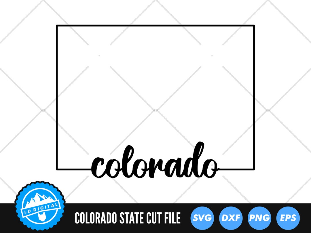 Colorado Outline With Text SVG Files | Colorado Cut Files | United ...
