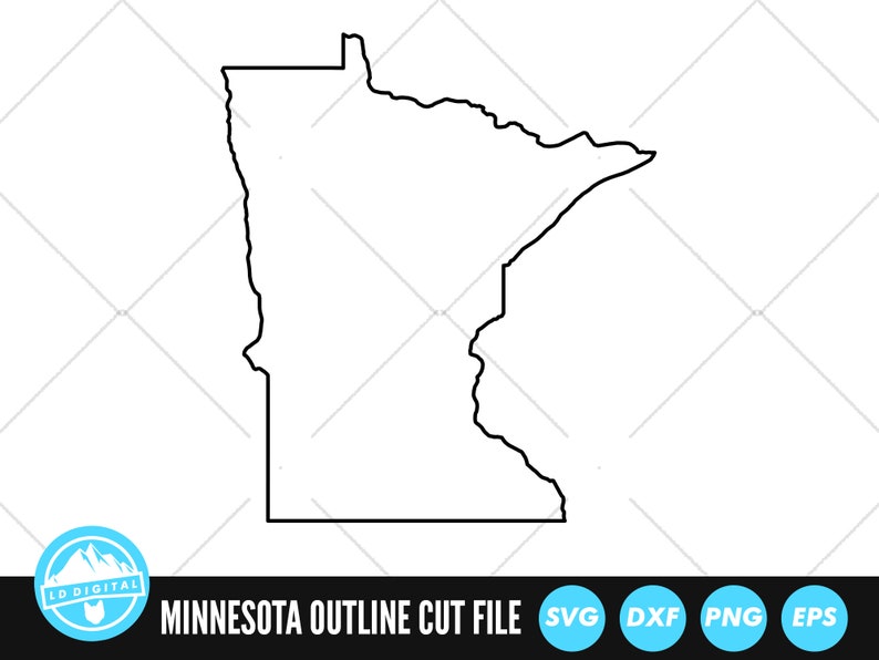 Minnesota Outline SVG Files | Minnesota Cut Files | United States of ...