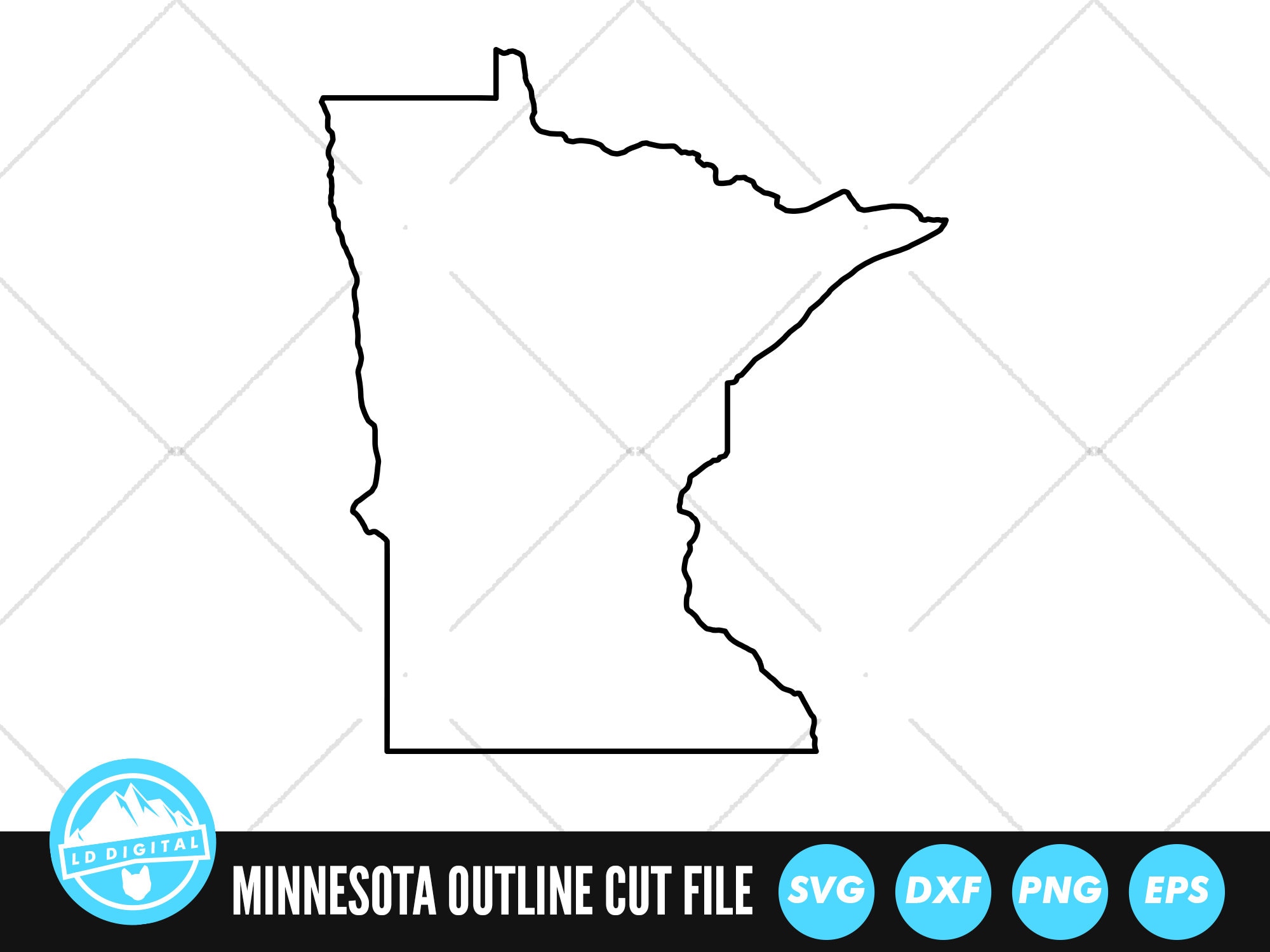 Outline Of Minnesota Template Minnesota State Map On United States Of