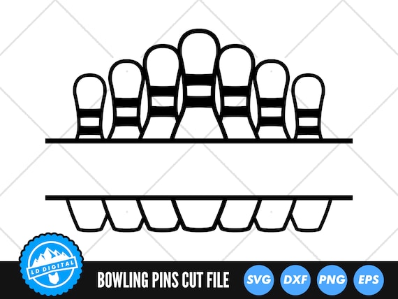 Bowling Pins Monogram SVG Files Bowling Ball Cut Files - Etsy