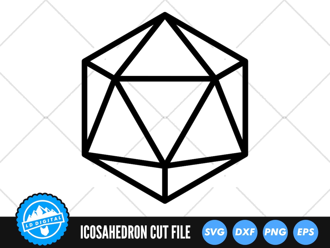 Icosahedron SVG Files | Sacred Geometry SVG Cut Files | Platonic Solids ...