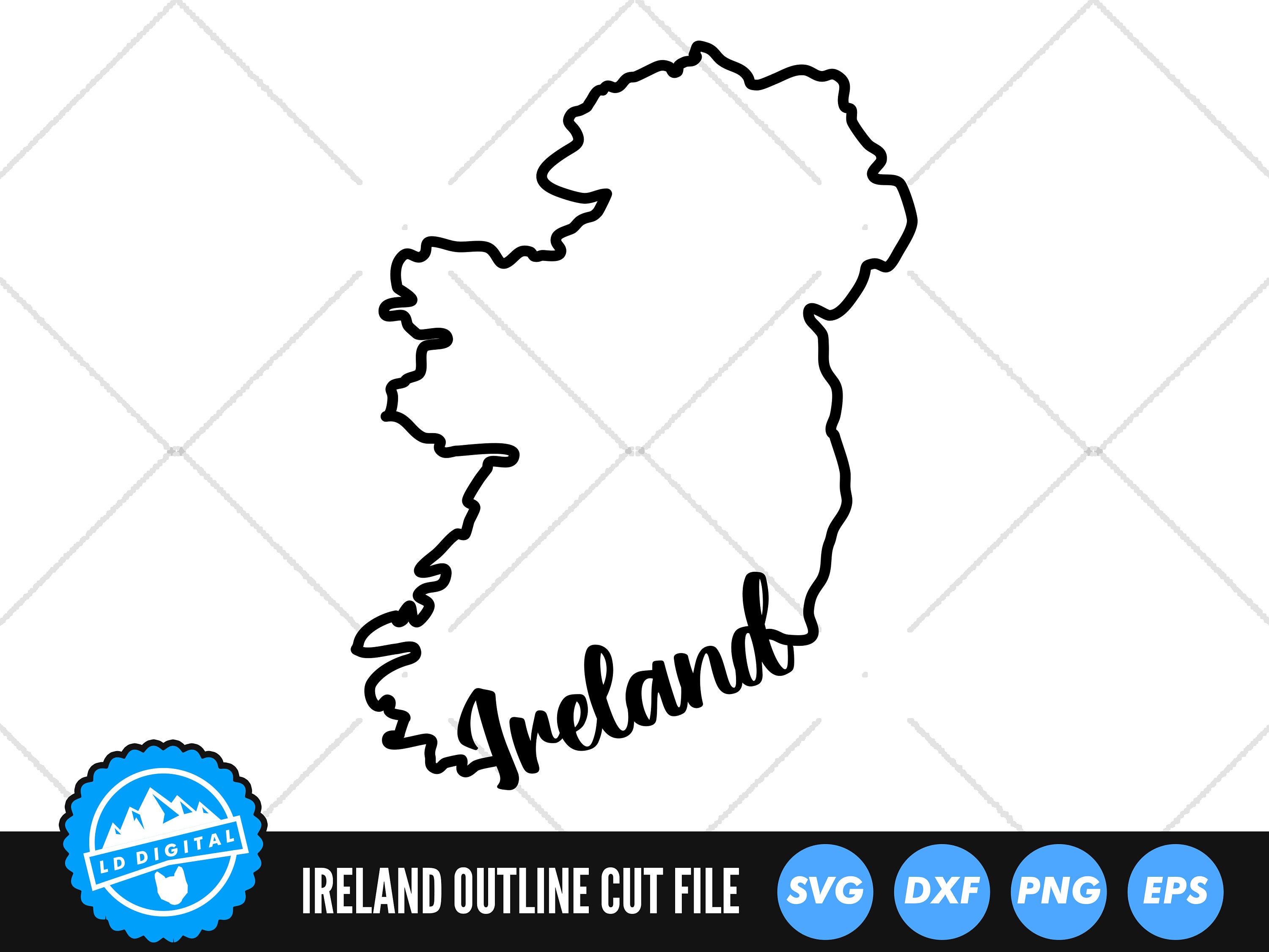 Ireland SVG Ireland Cut Files Ireland Outline SVG Ireland Silhouette ...