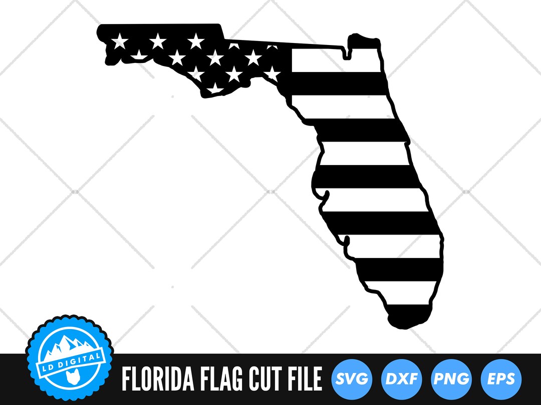 Florida US Flag SVG Files | Florida Silhouette Cut Files | United ...