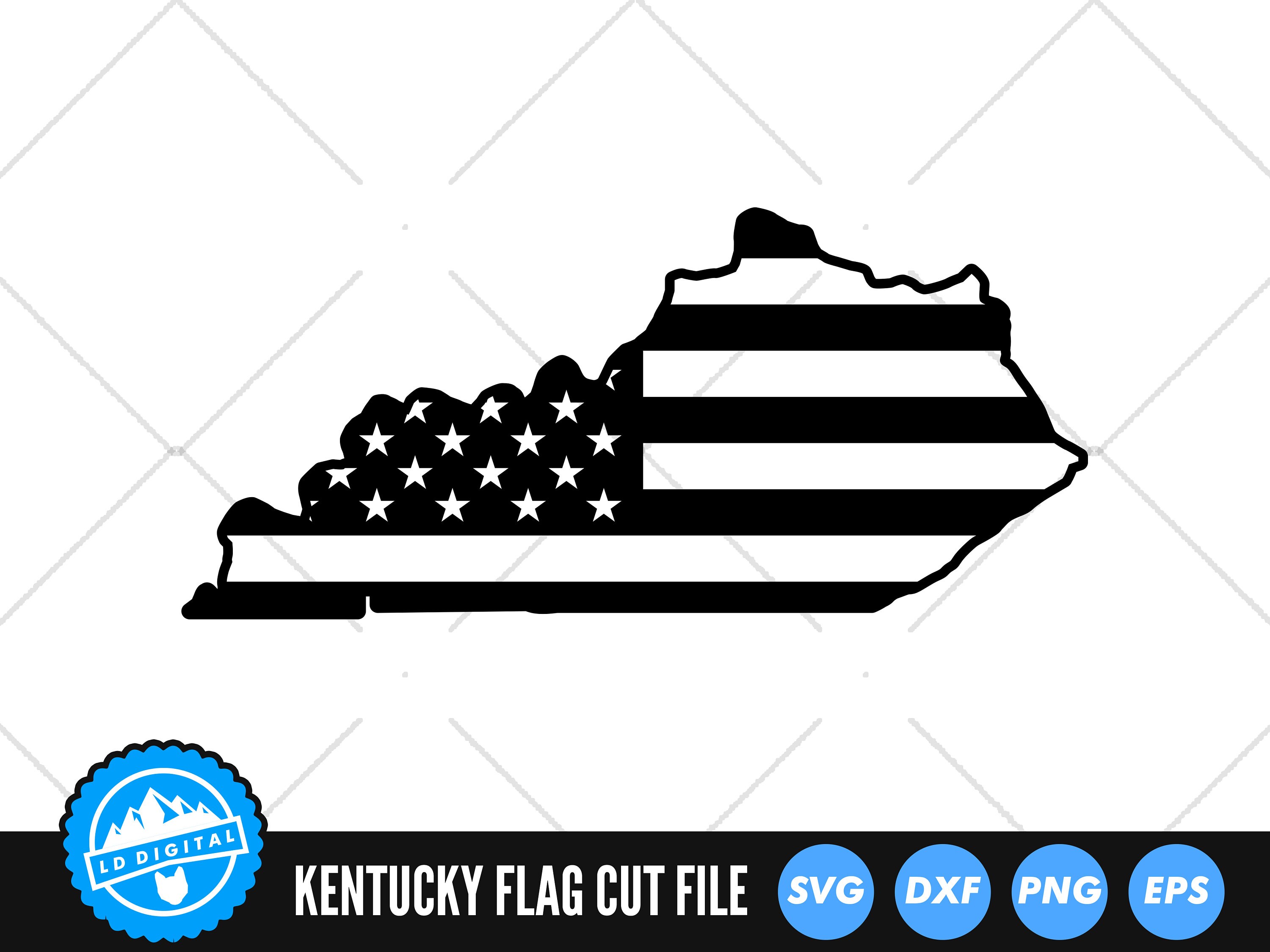 Kentucky US Flag SVG Files Kentucky Silhouette Cut Files United States ...