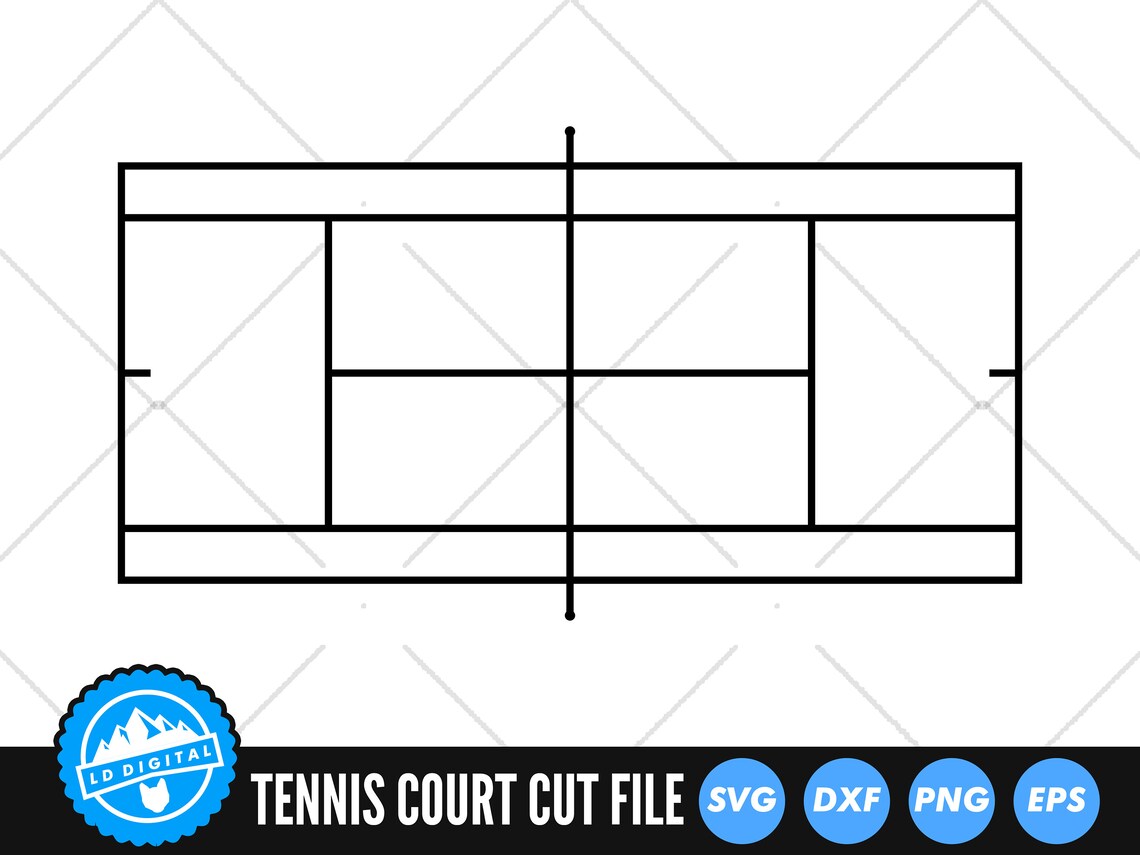 Tennis Court SVG Files Tennis Cut Files Tennis Ball Vector - Etsy