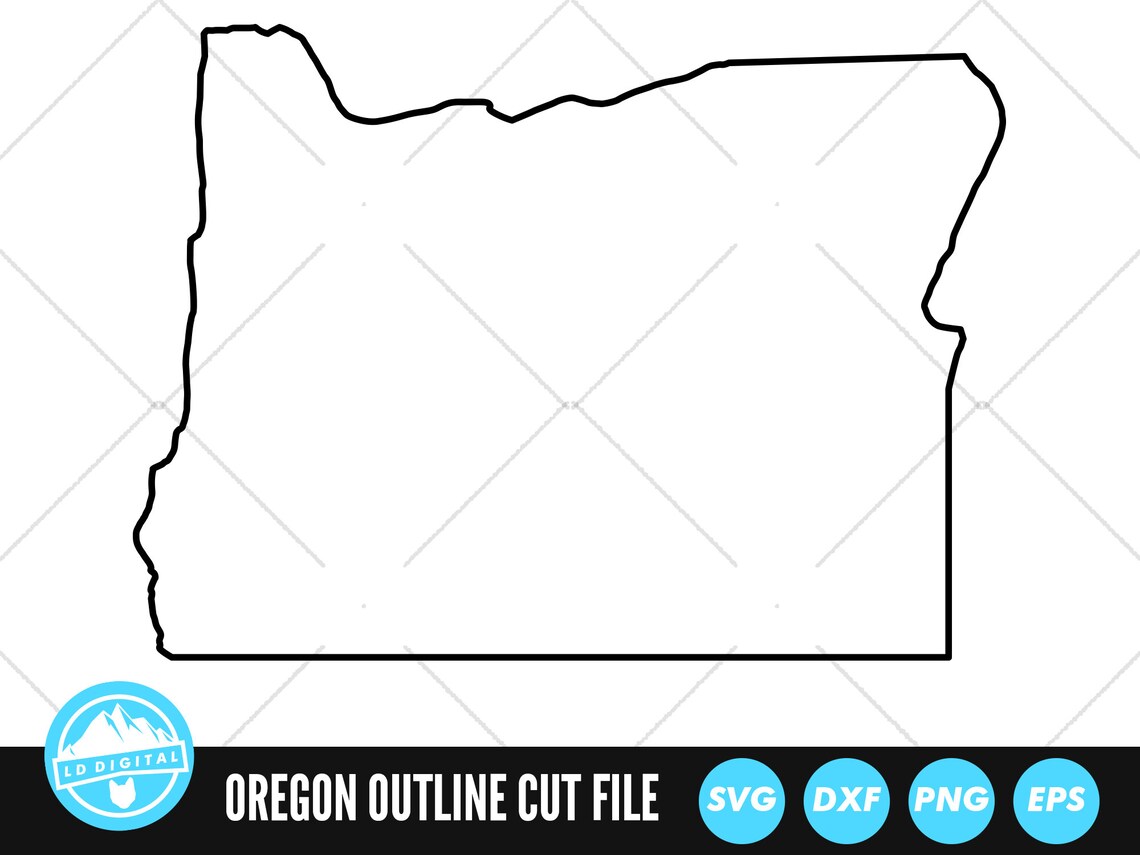 Oregon Outline SVG Files Oregon Cut Files United States of - Etsy